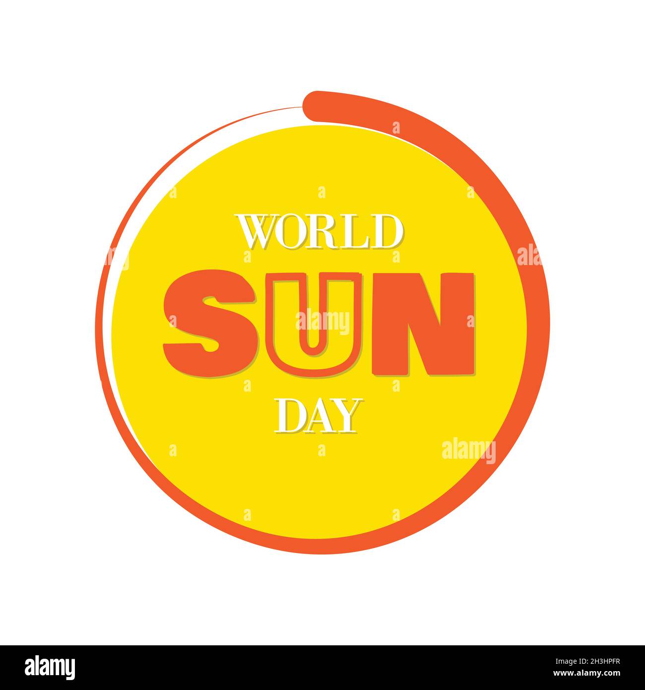 Simple letter design World Sun Day for background or greeting card ...