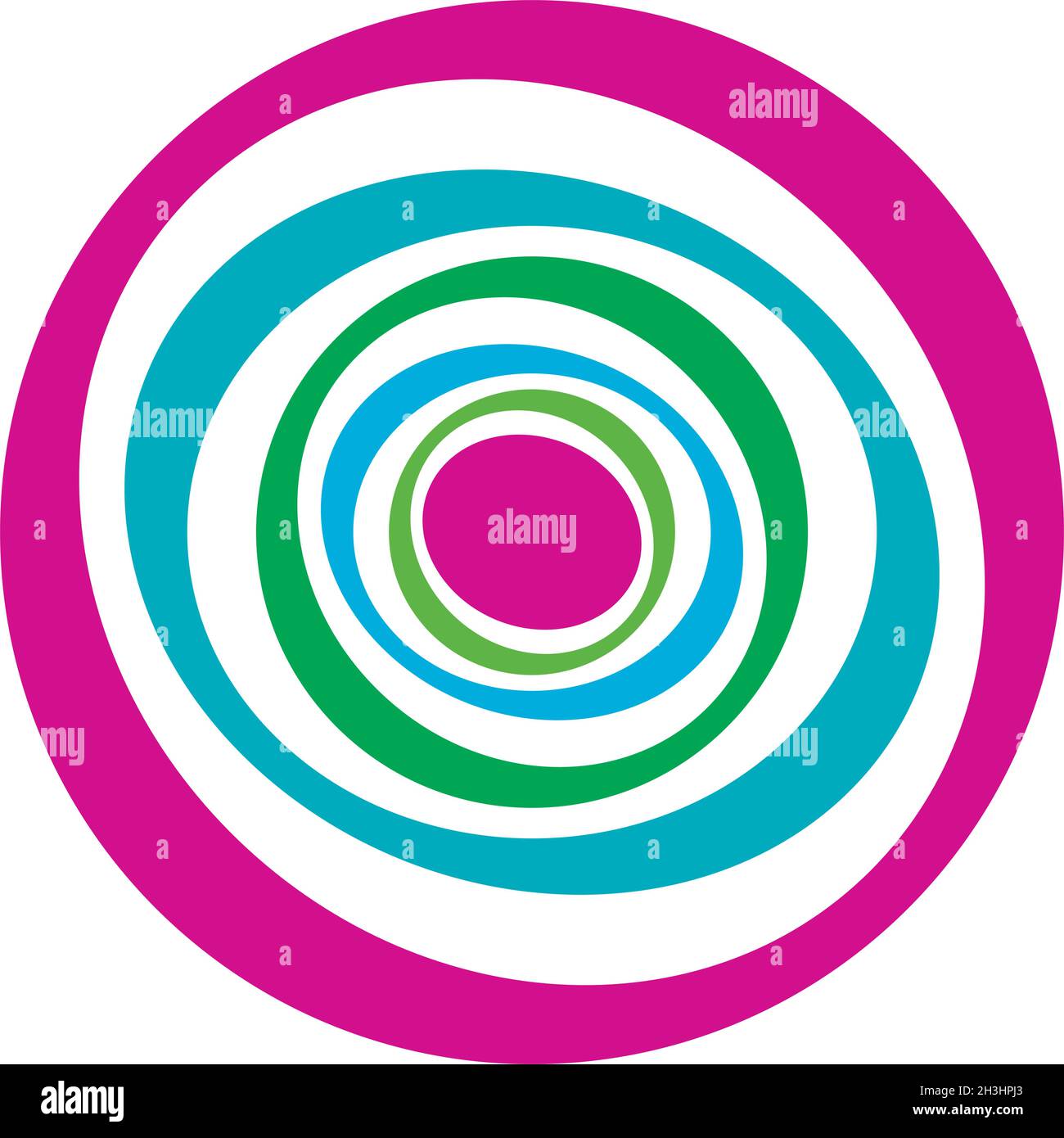 Concentric circles abstract visual design element - stock vector ...