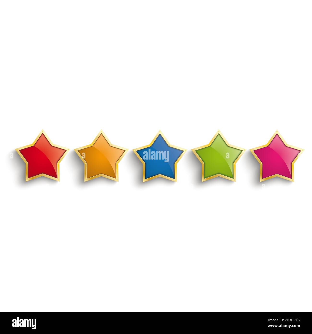 Colored Golden Stars Stock Photo - Alamy