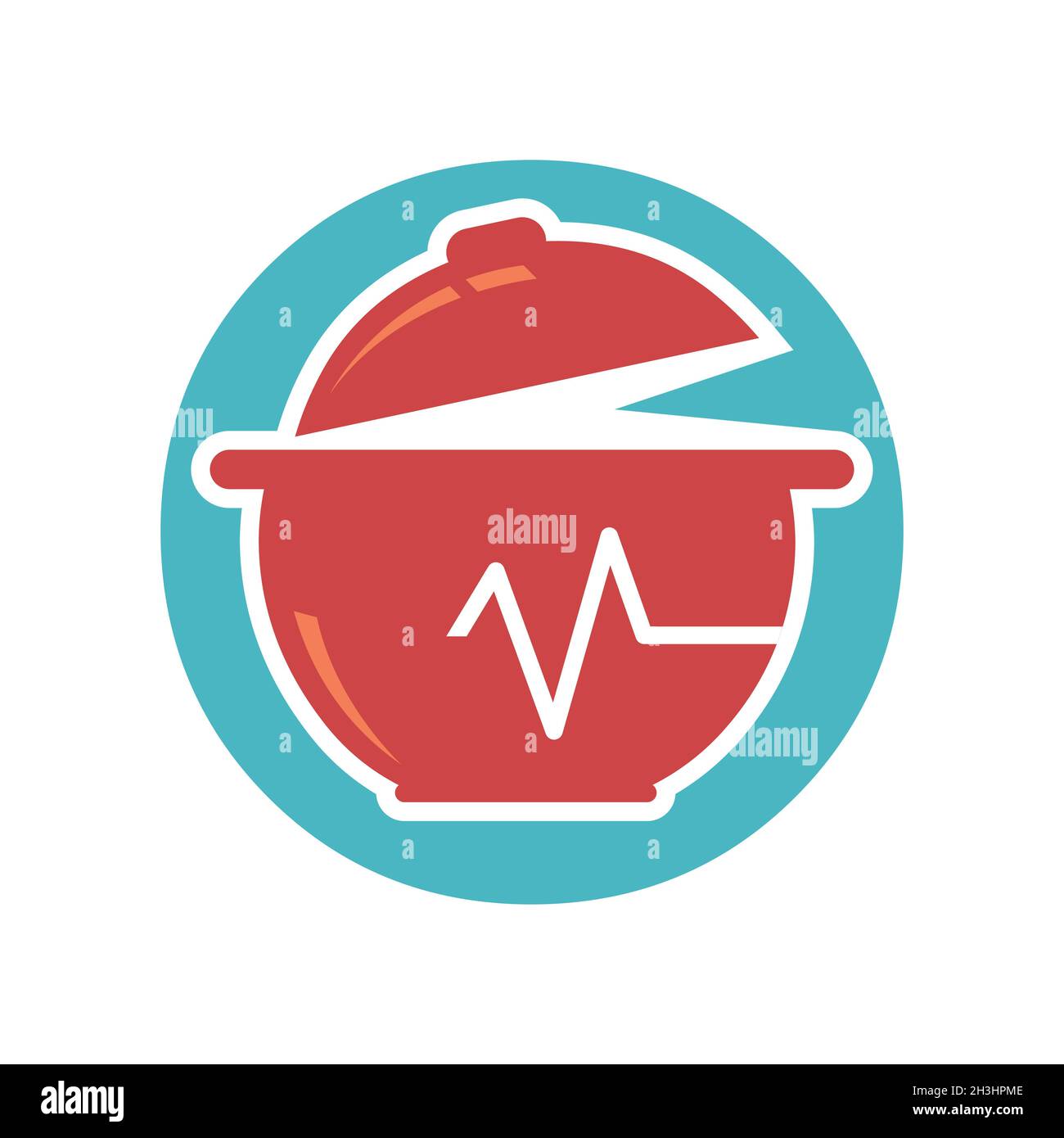 Bowl icon with pulse isolated on white background from food collection ...