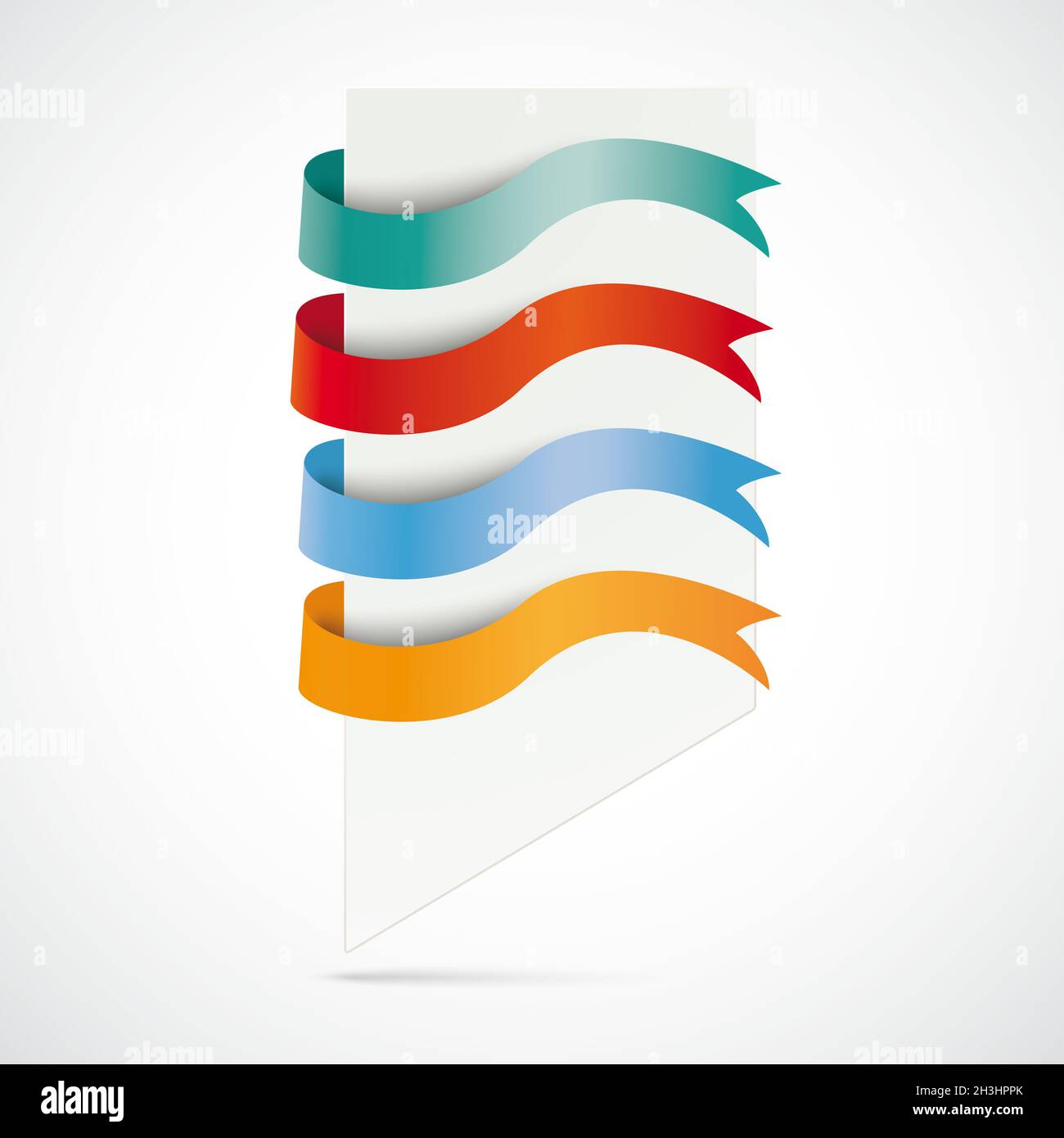 White Board 4 Colored Flags Stock Photo - Alamy