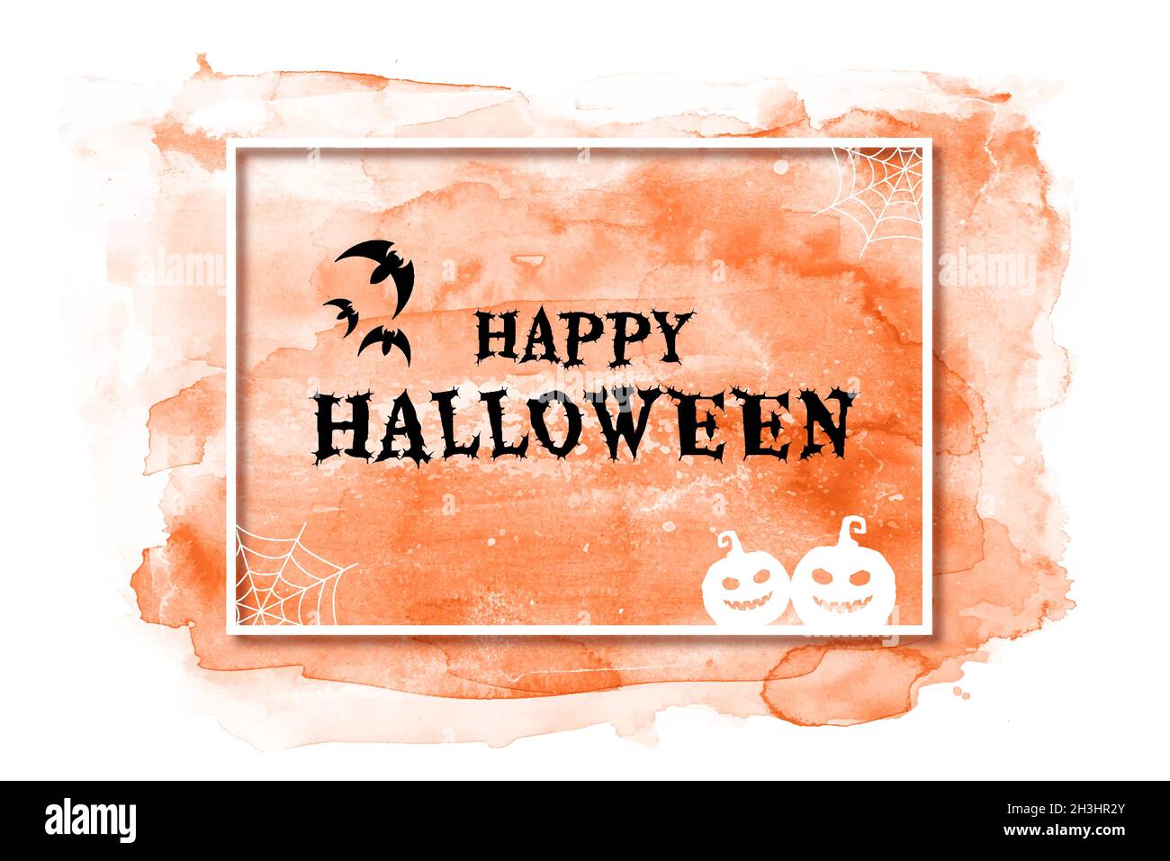 watercolor halloween background vector design illustration Stock Vector ...