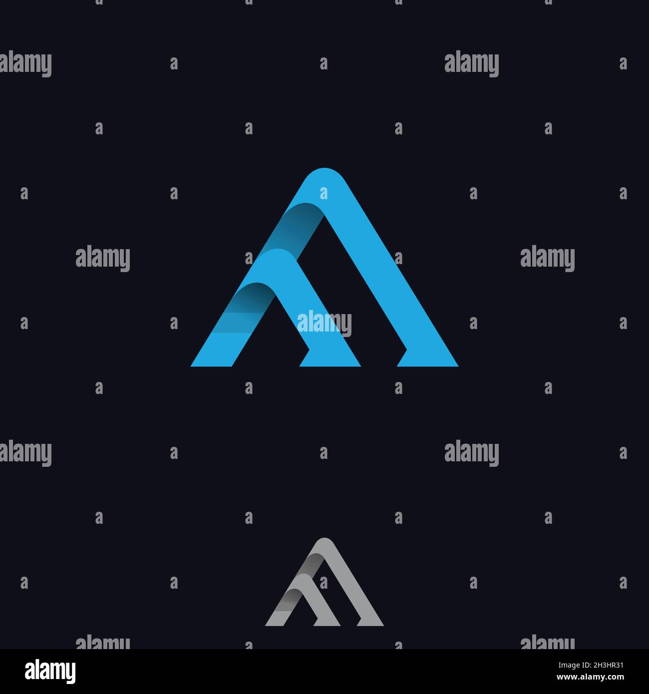 M letter shaped triangle for your best business symbol. Technology ...