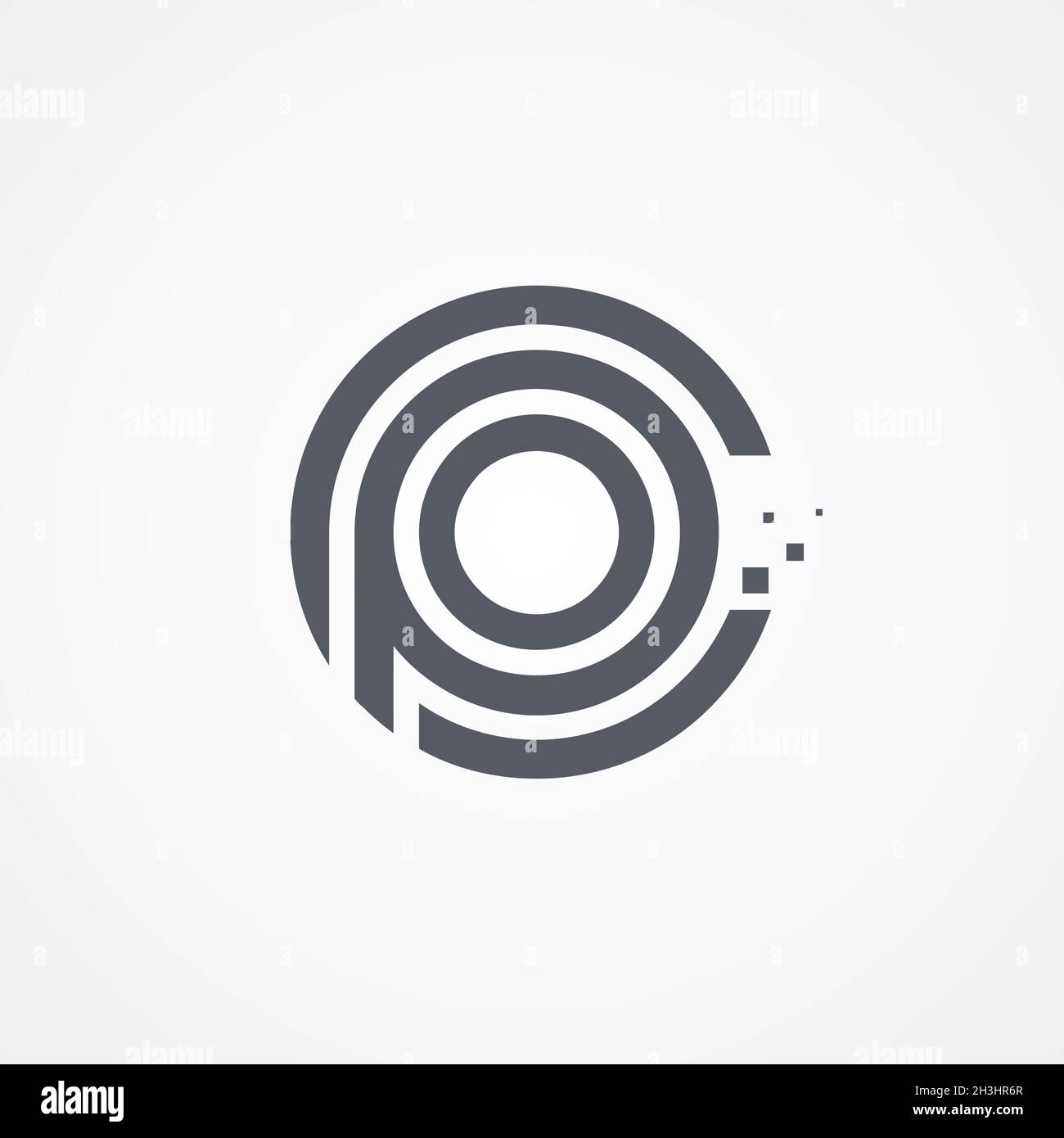 CPO letter for your best business symbol. Technology letter symbol icon ...