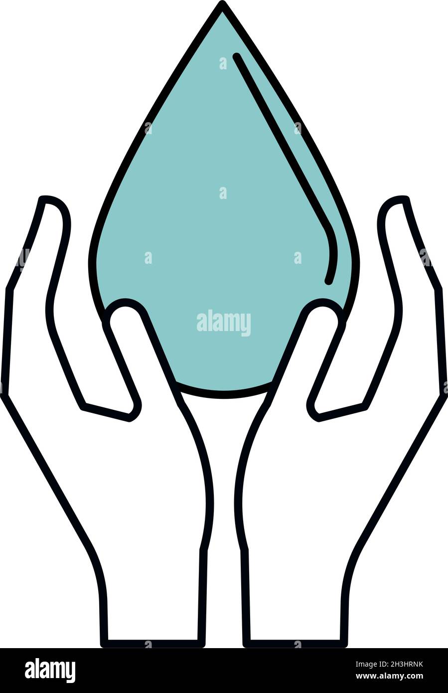 hands protecting water drop Stock Vector Image & Art - Alamy