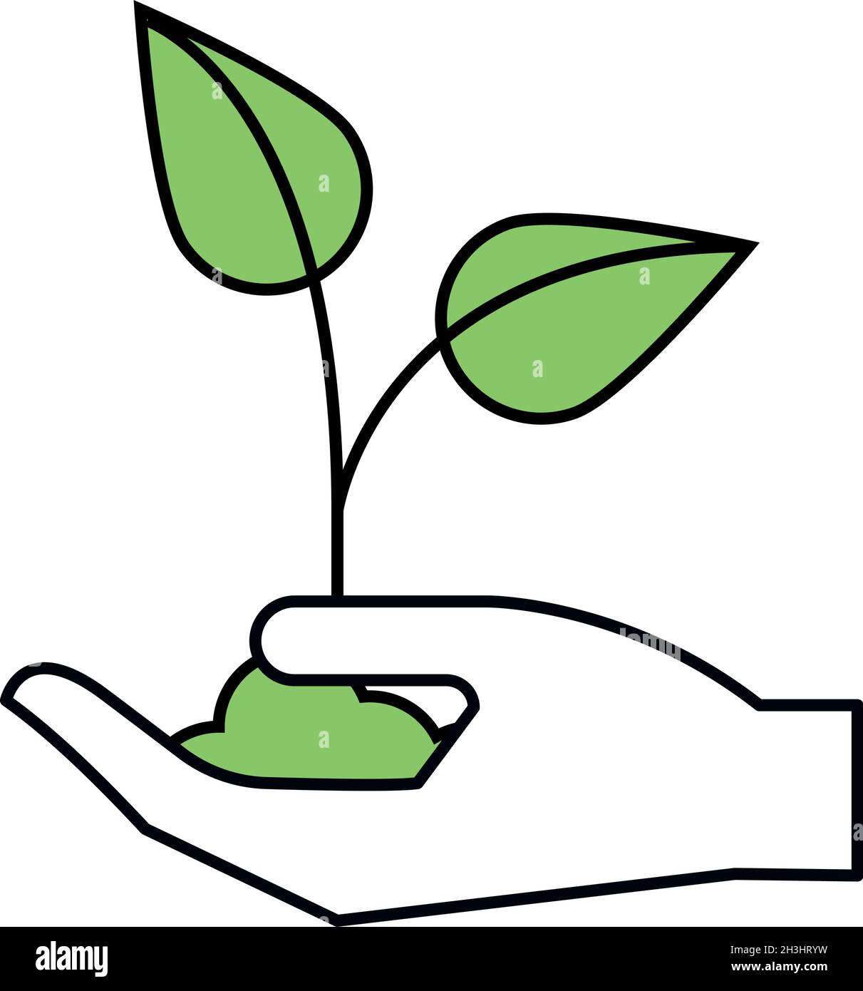 hand lifting plant Stock Vector Image & Art - Alamy