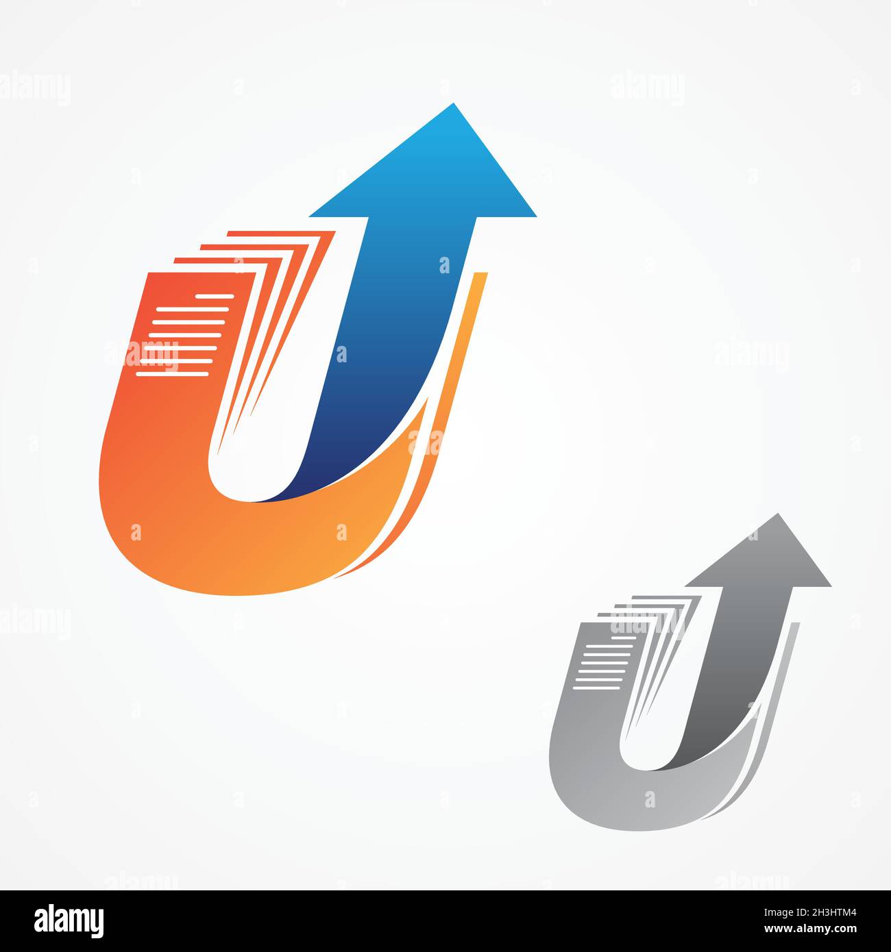 U document letter for your best business symbol. Technology letter ...