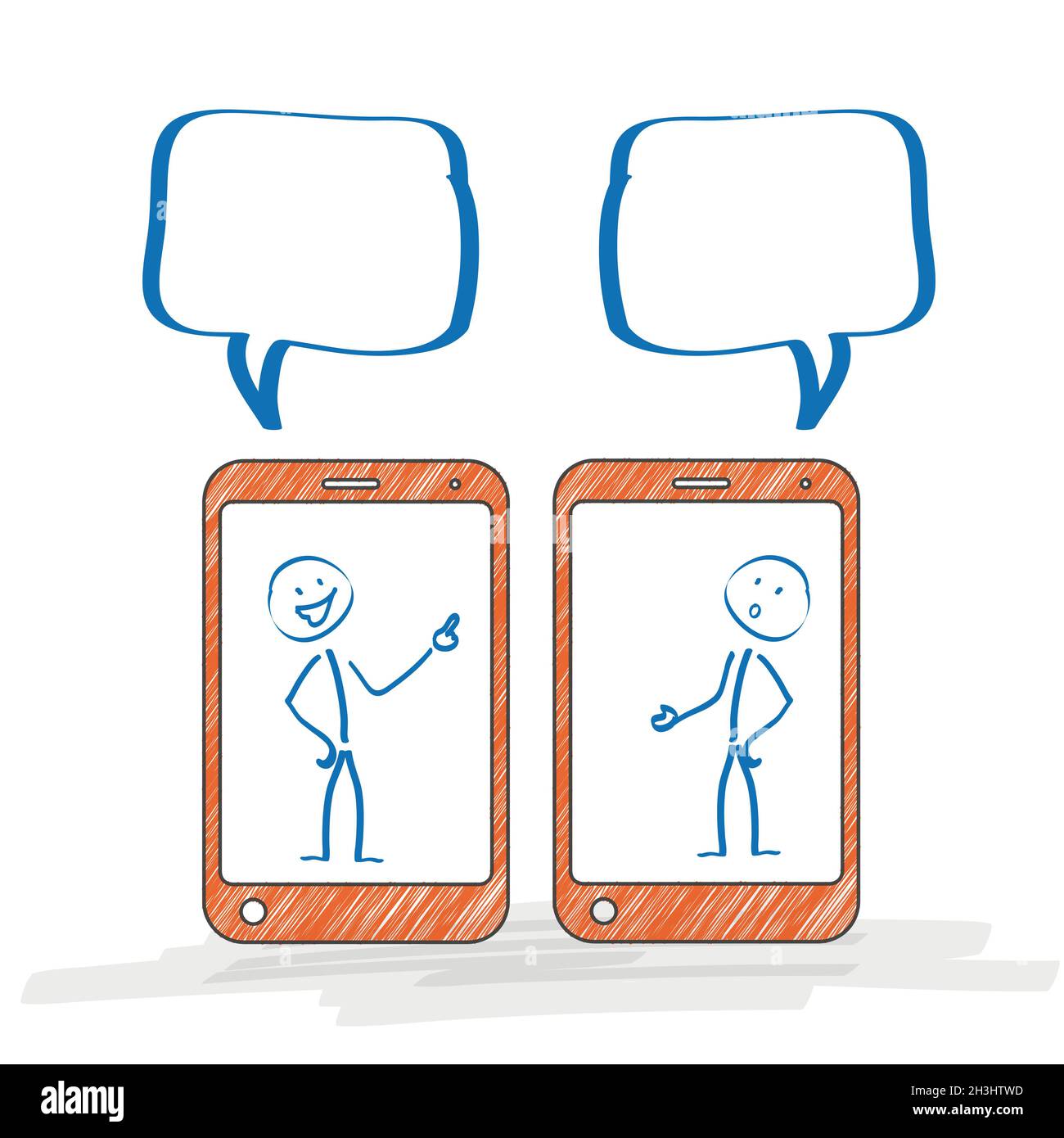 Touchscreen smartphone speech bubble hi-res stock photography and ...