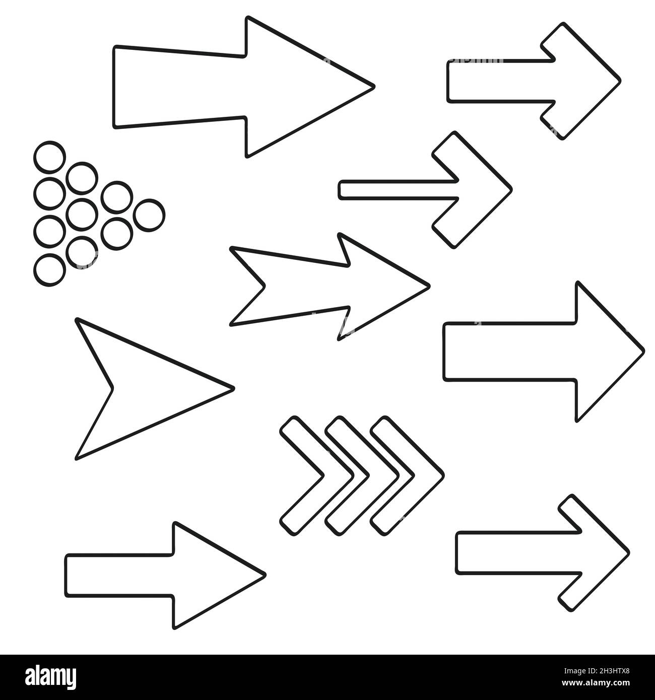 Blank direction arrows Cut Out Stock Images & Pictures - Alamy