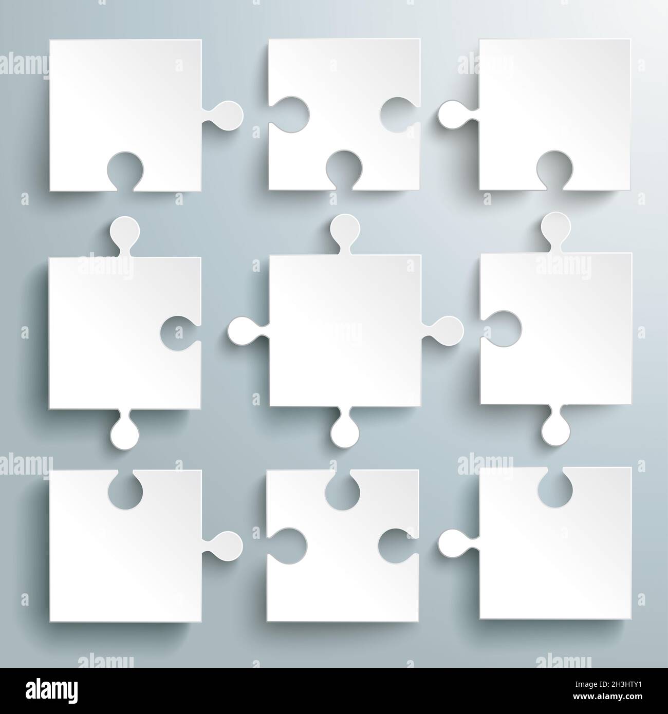 Paper Puzzles Flowchart PiAd Stock Photo - Alamy