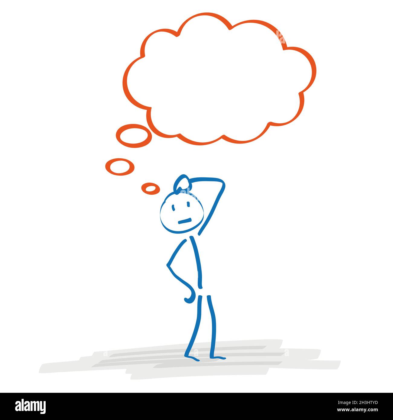 Stickman thinking Cut Out Stock Images & Pictures - Alamy