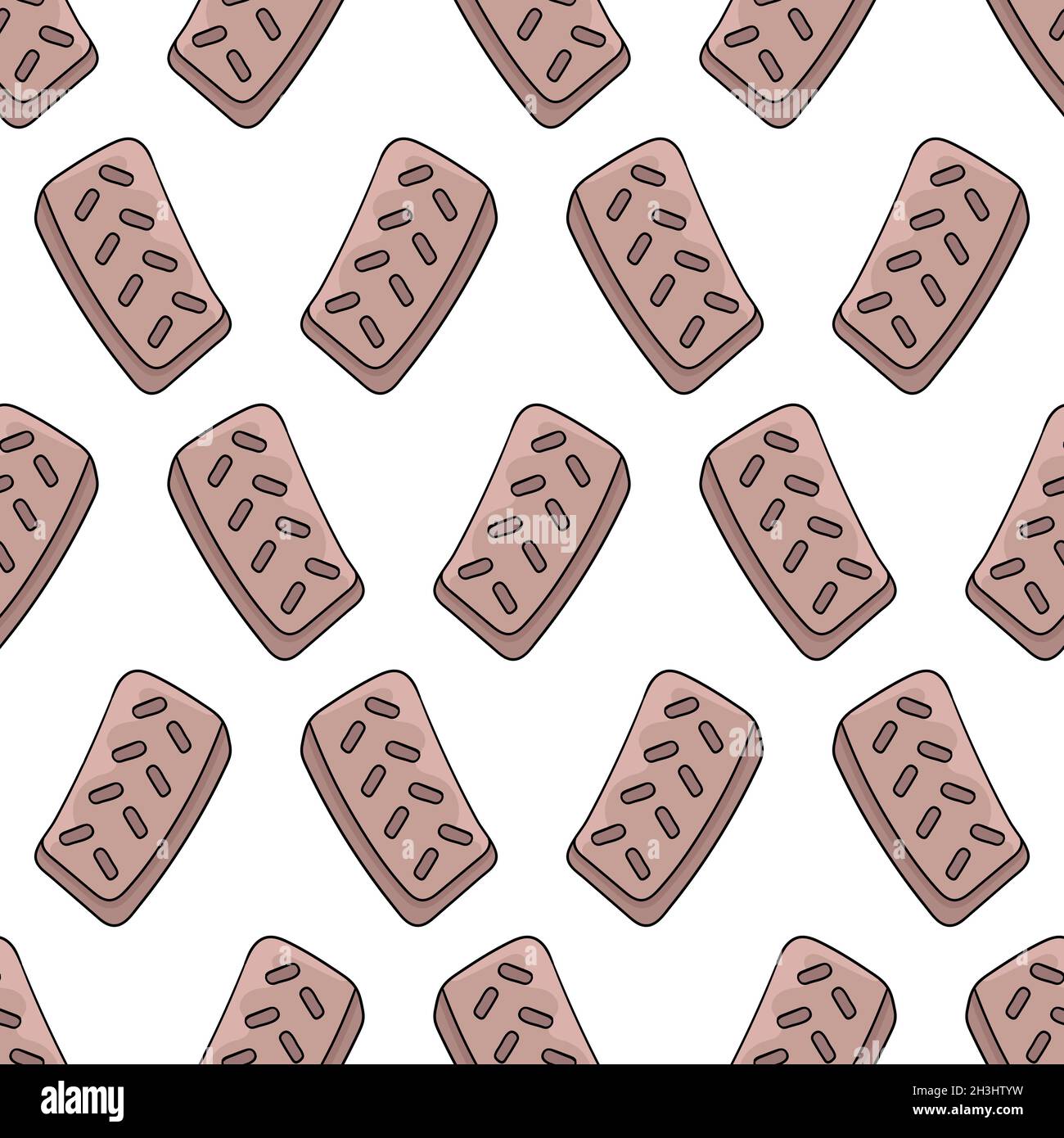 chocolate biscuits seamless pattern textile print Stock Vector Image ...