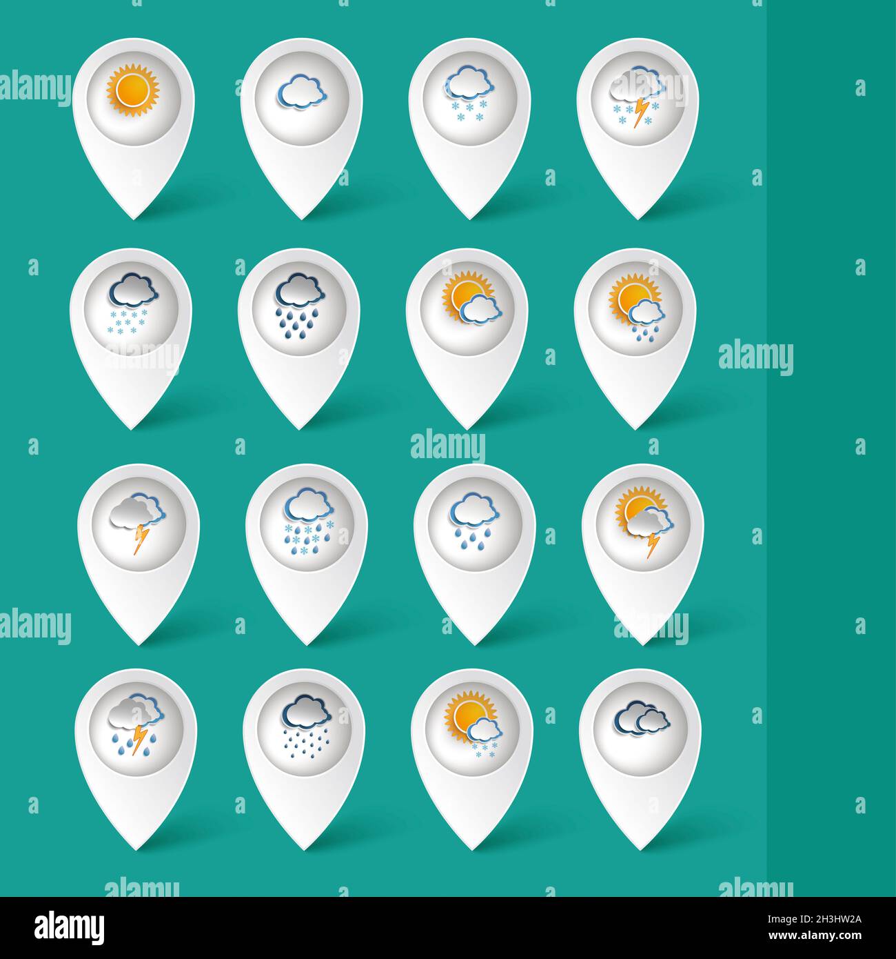 Weather Pointer Green Background PiAd Stock Photo - Alamy