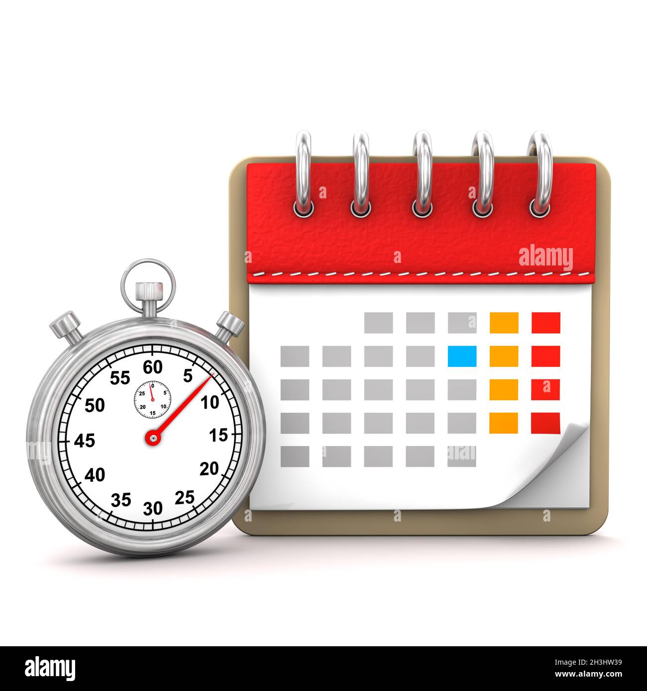 Calendar with stopwatch hi-res stock photography and images - Alamy