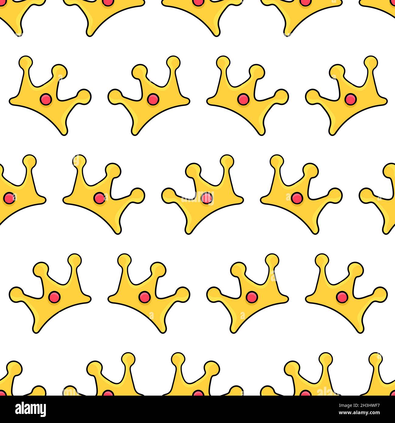 gold crown seamless pattern textile print Stock Vector Image & Art - Alamy