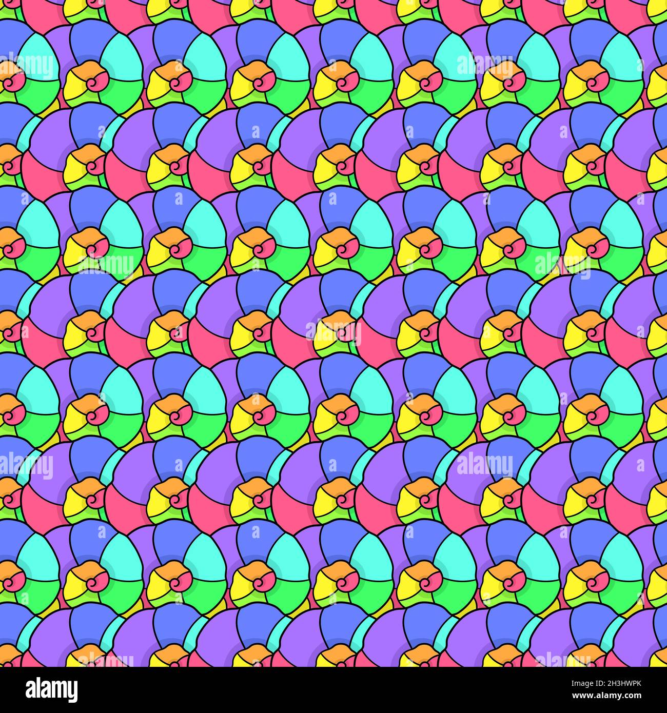 rainbow snail shell seamless pattern textile print Stock Vector Image ...