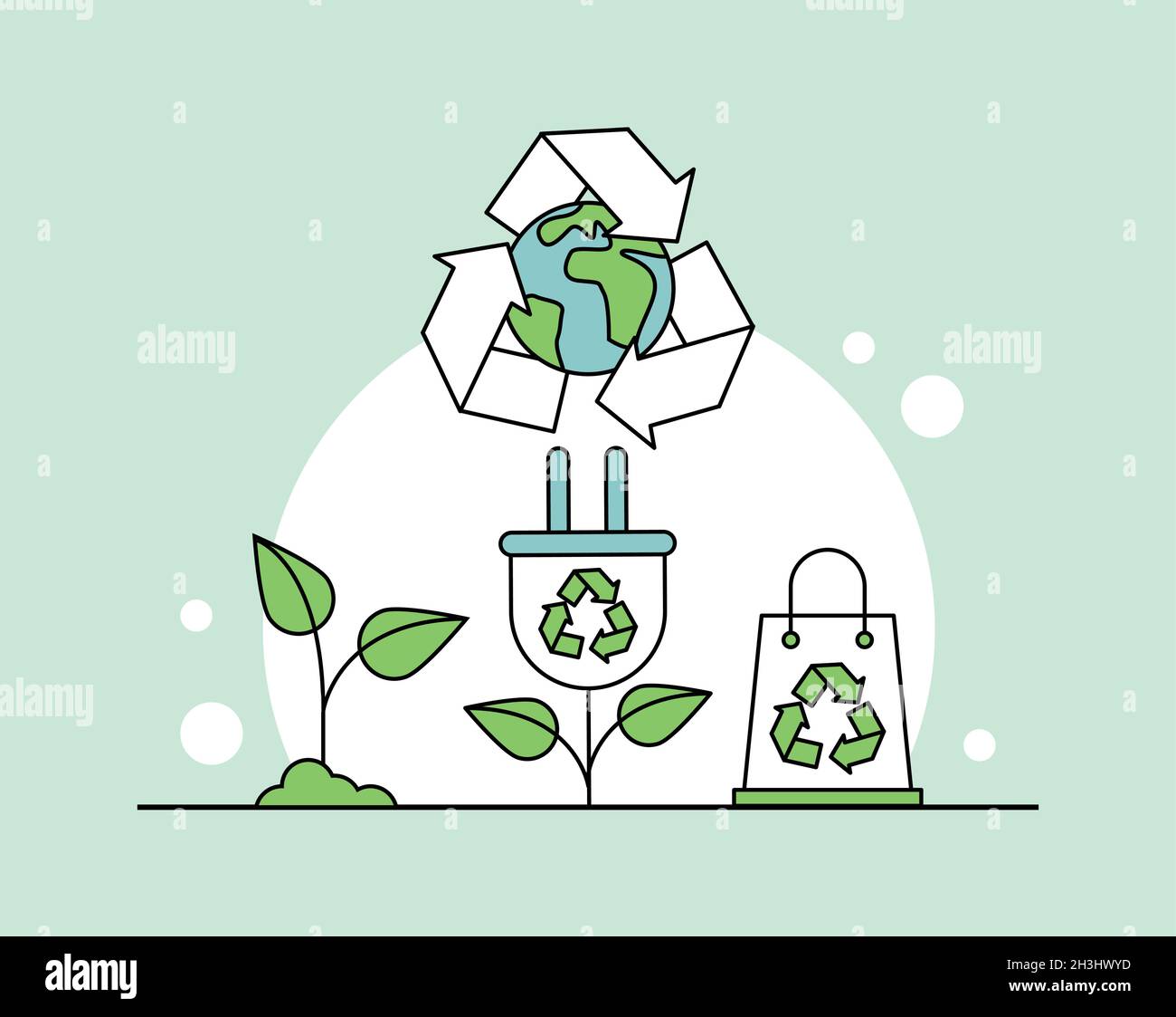 recycle symbols and icons Stock Vector Image & Art - Alamy