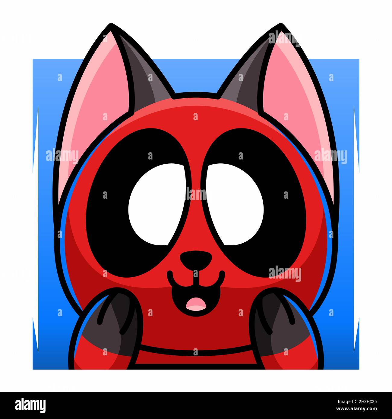 CUTE CAT NINJA LOGO Stock Vector Image & Art - Alamy