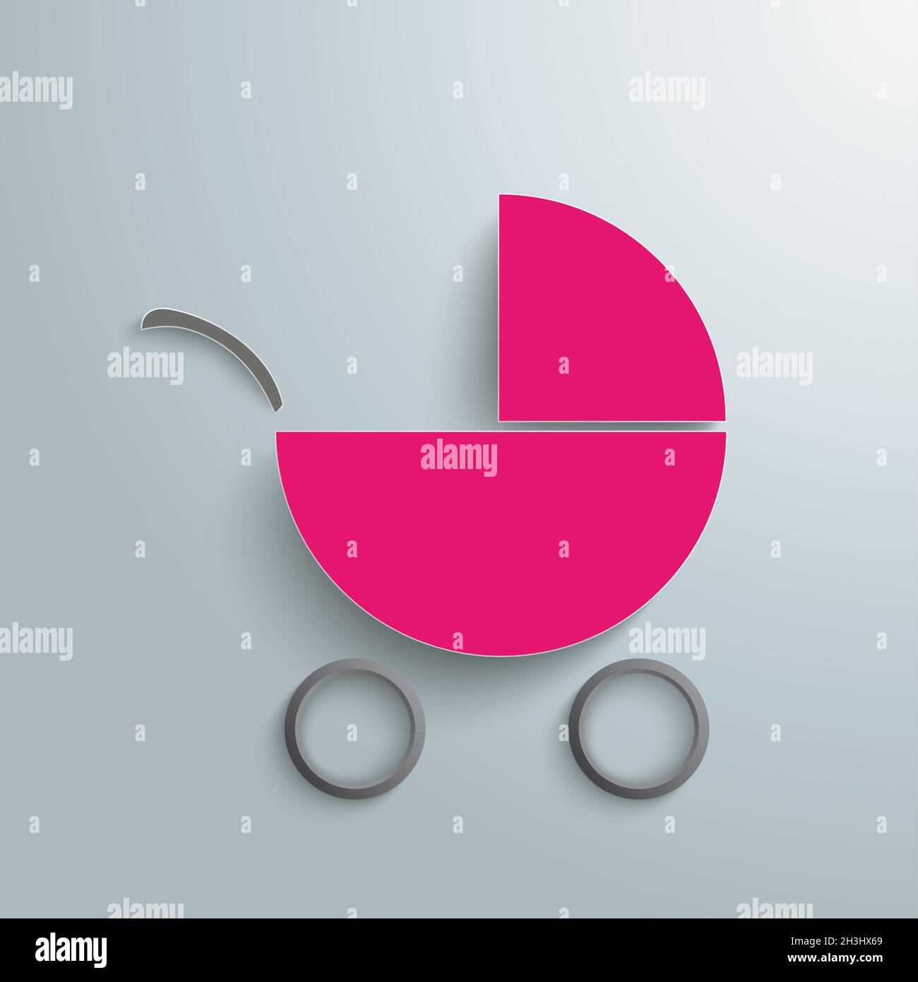 Pink Paper Baby Buggy Stock Photo - Alamy
