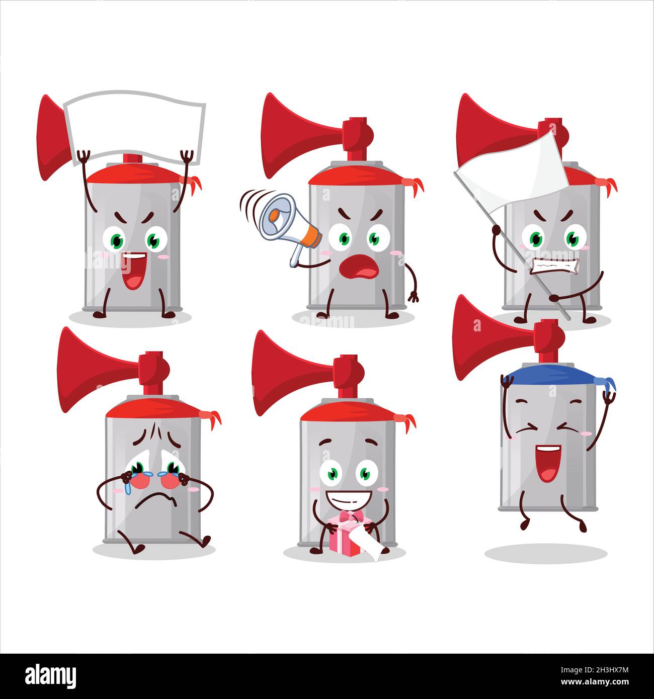 Mascot design style of air horn character as an attractive supporter ...