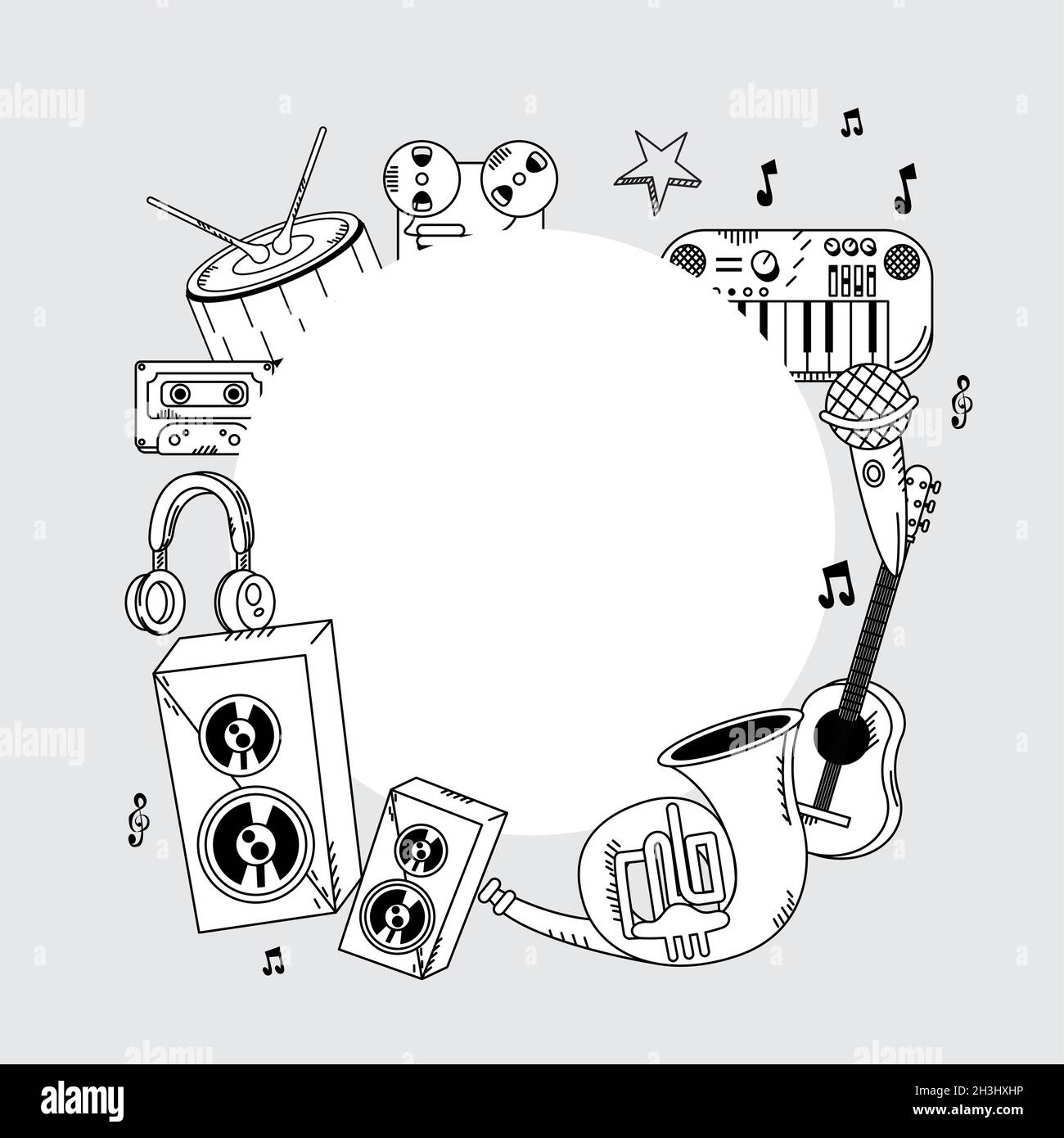 instruments in circular frame Stock Vector Image & Art - Alamy