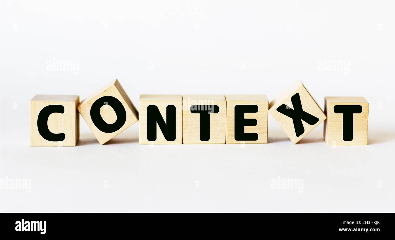 Word CONTEXT about building blocks concept on white background Stock ...