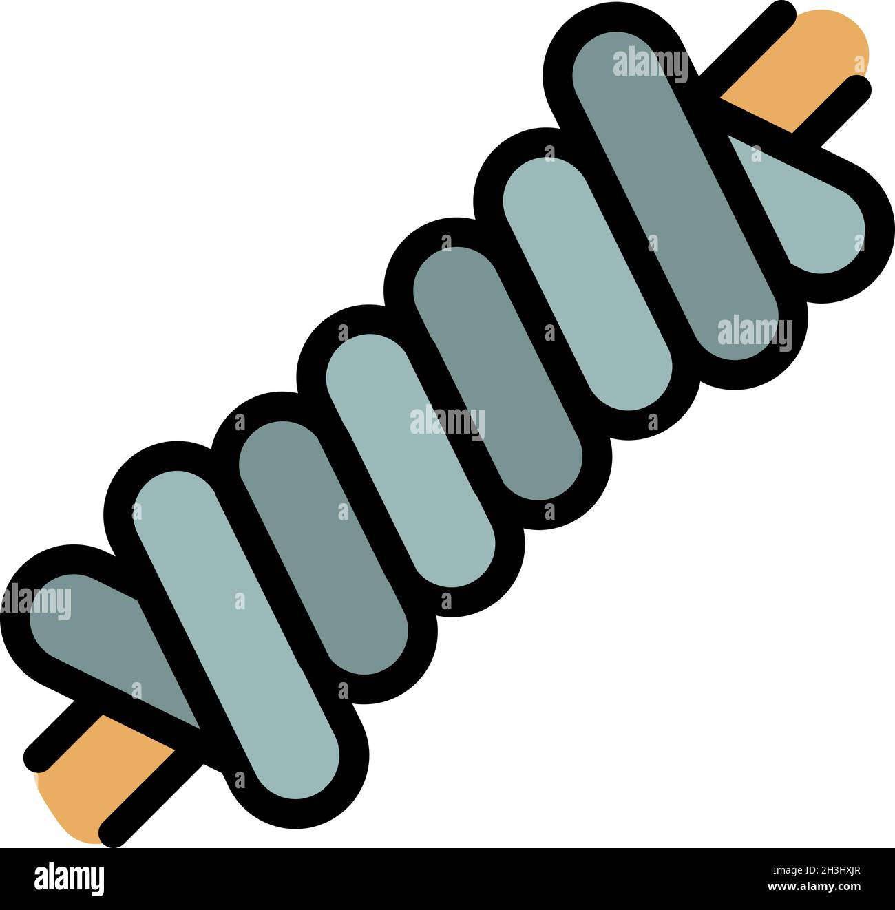 Prison metal wire icon. Outline prison metal wire vector icon color ...