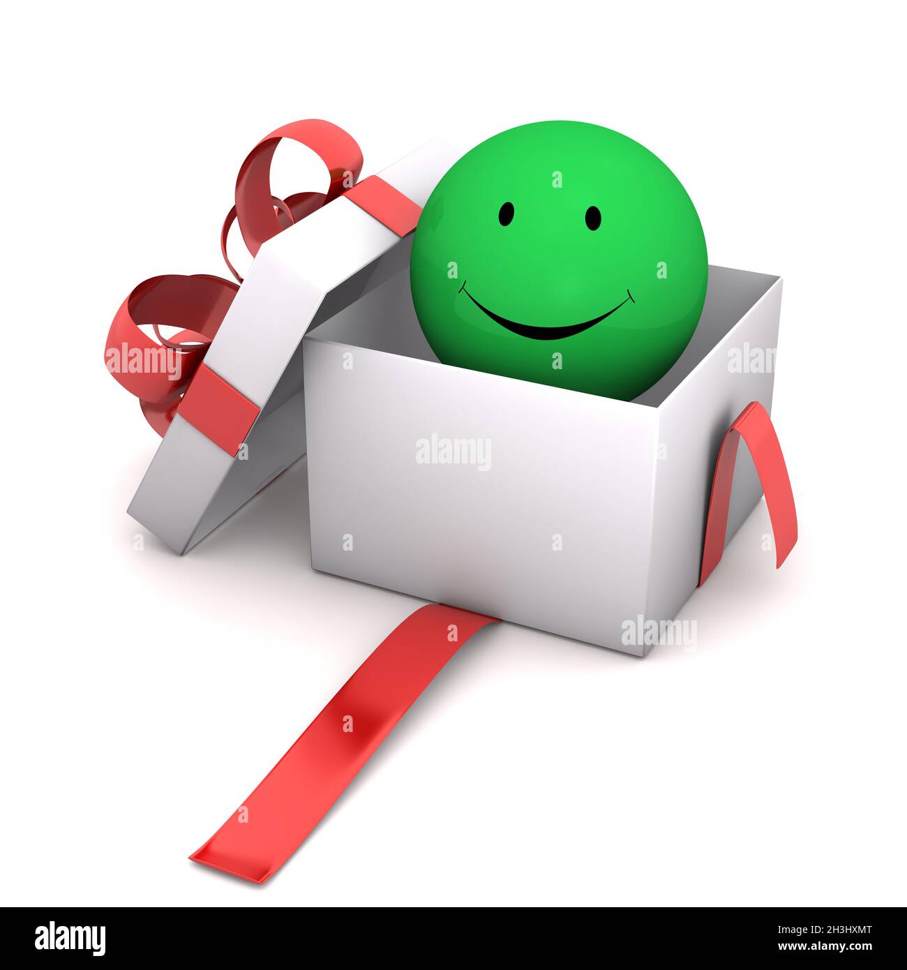 Gift Green Smiley Stock Photo - Alamy
