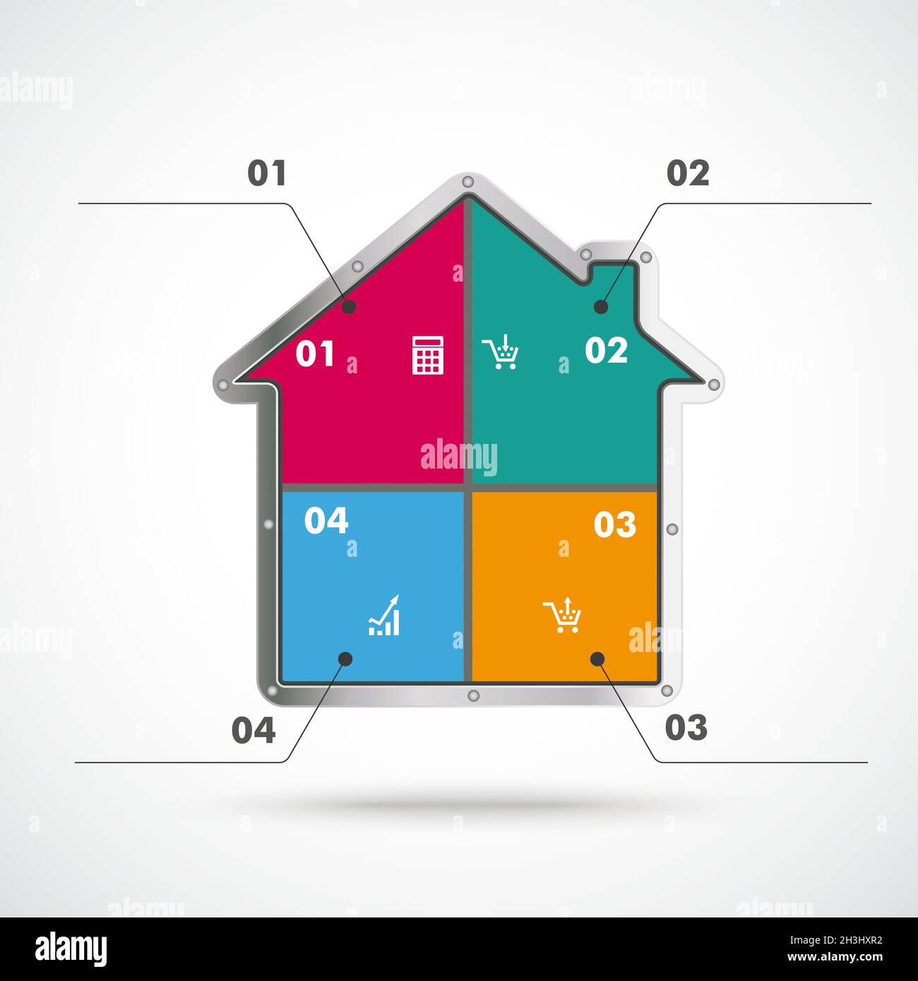 Infographic template design with 4 options hi-res stock photography and ...