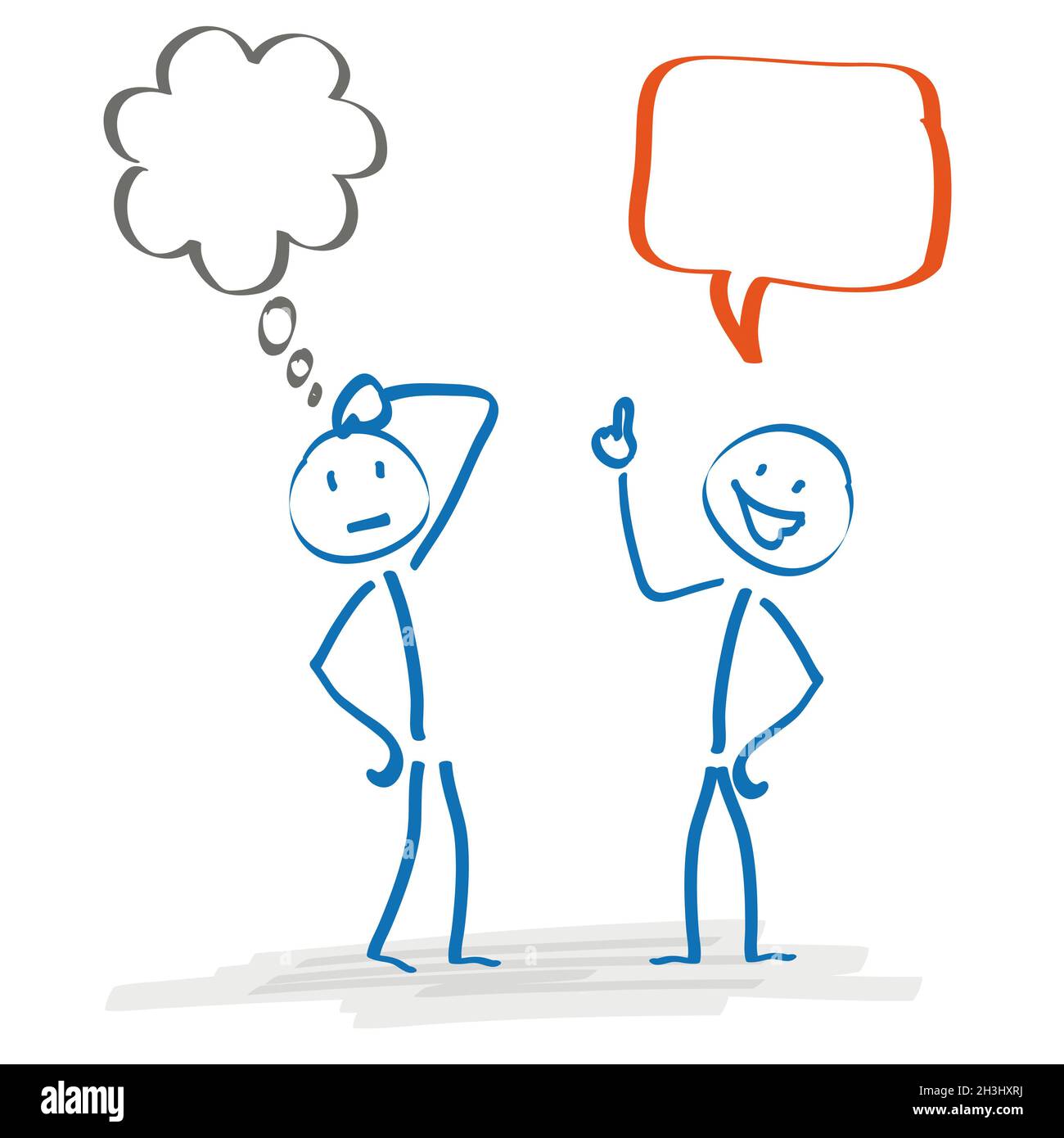 Stickman thinking Cut Out Stock Images & Pictures - Alamy