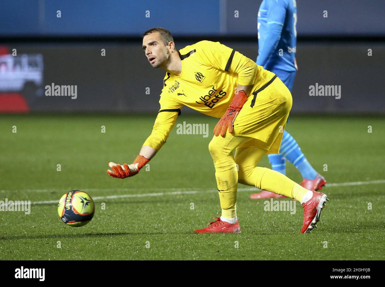Goalkeeper of Marseille Pau Lopez during the French championship Ligue ...