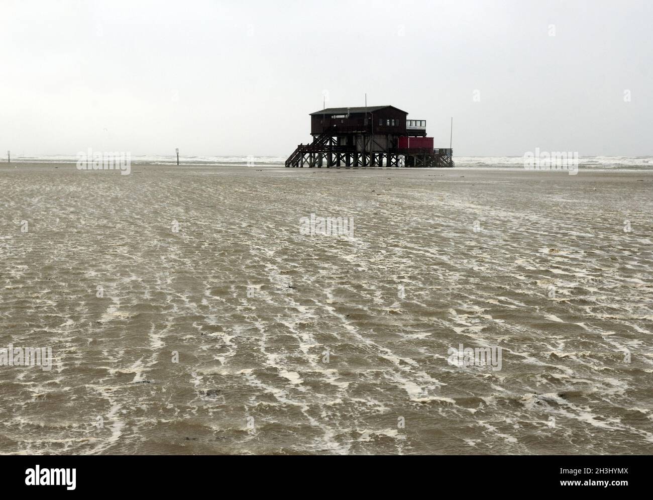 Storm, Beach, High Tide, Sankt Peter-Ording Stock Photo - Alamy