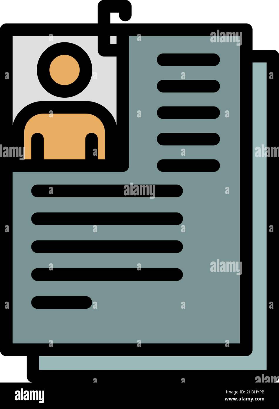 Prison file folder icon. Outline prison file folder vector icon color ...