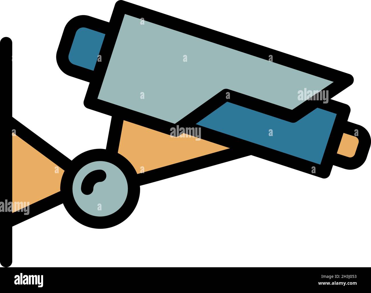 Prison security camera icon. Outline prison security camera vector icon ...