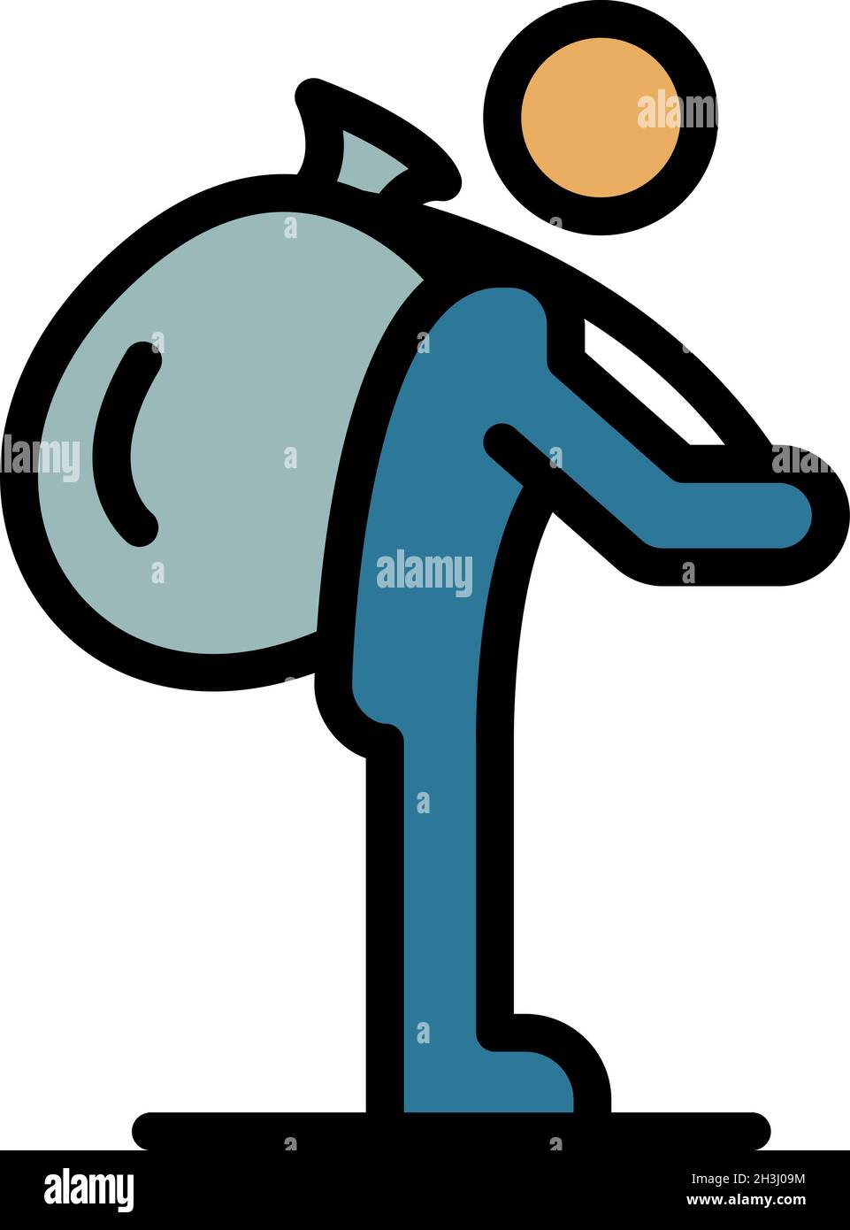 Free man after prison icon. Outline free man after prison vector icon ...