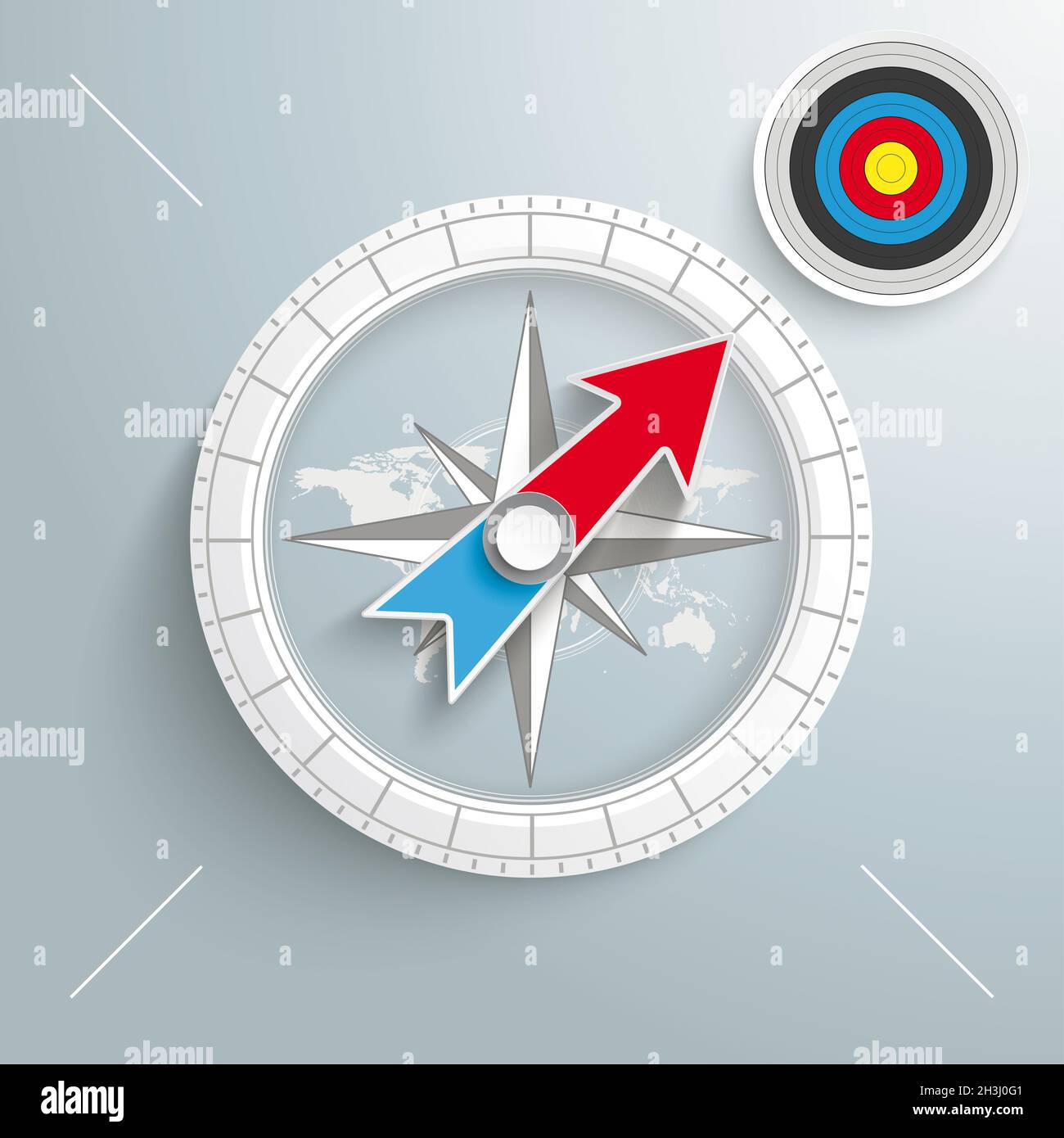 Compass Colored Target Stock Photo - Alamy