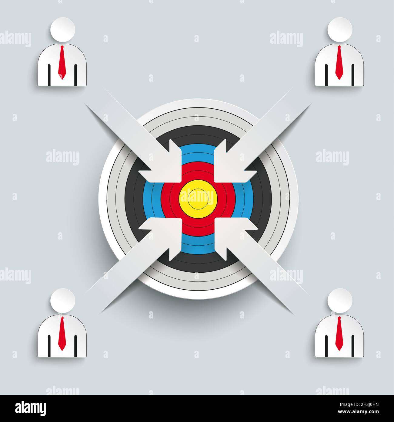Four arrows target hi-res stock photography and images - Alamy