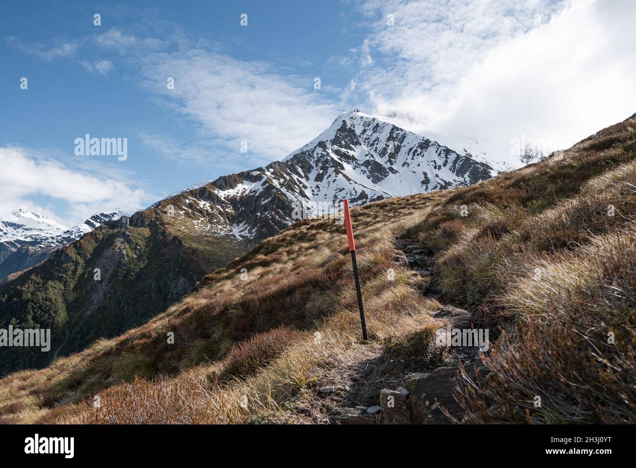 Liverpool Hut in the Matukituki Valley in Mt. Aspiring National Park ...