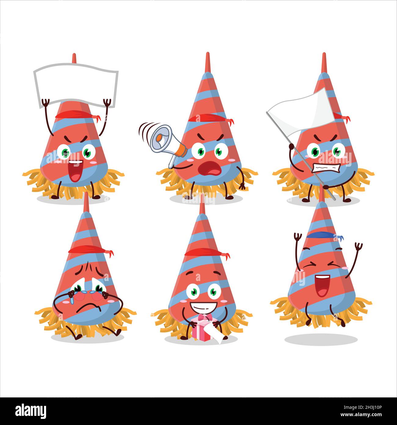 Mascot design style of confetti trumpet character as an attractive ...
