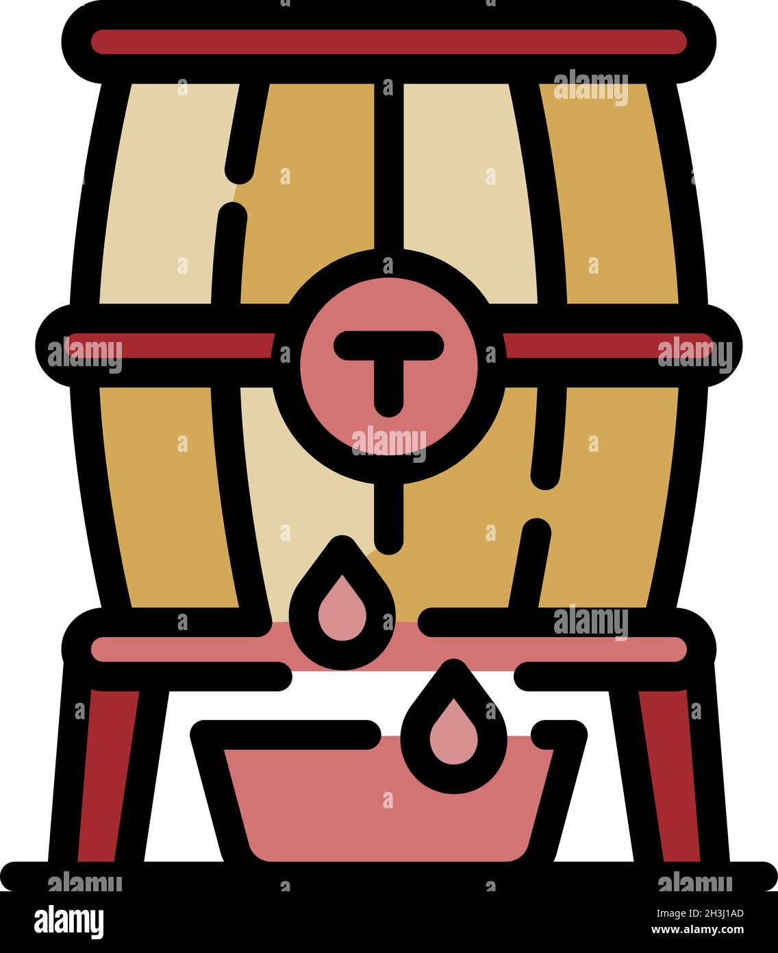 Barrel brandy icon outline Stock Vector Images - Alamy