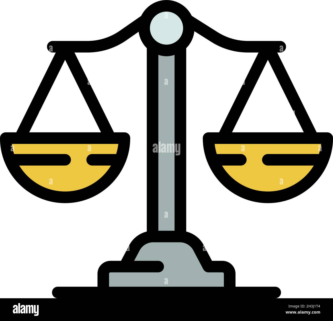 Judge balance icon. Outline judge balance vector icon color flat ...