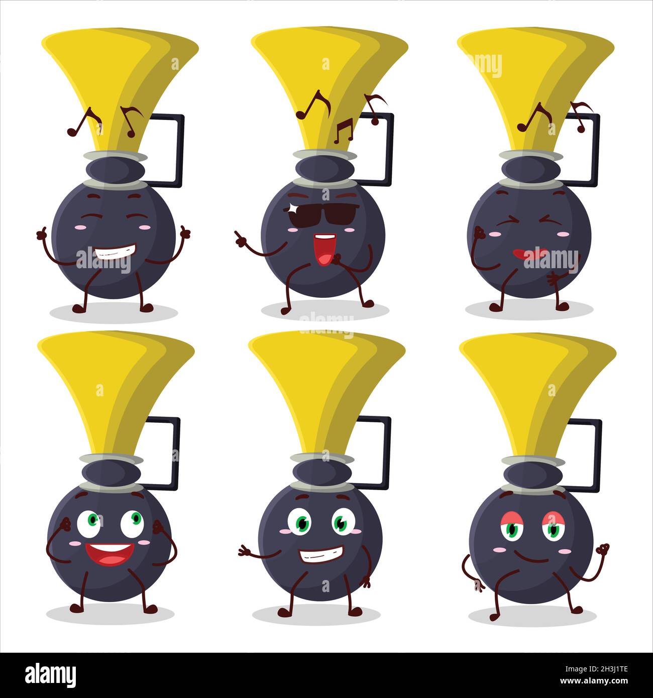 An image of bicycle air horn dancer cartoon character enjoying the ...