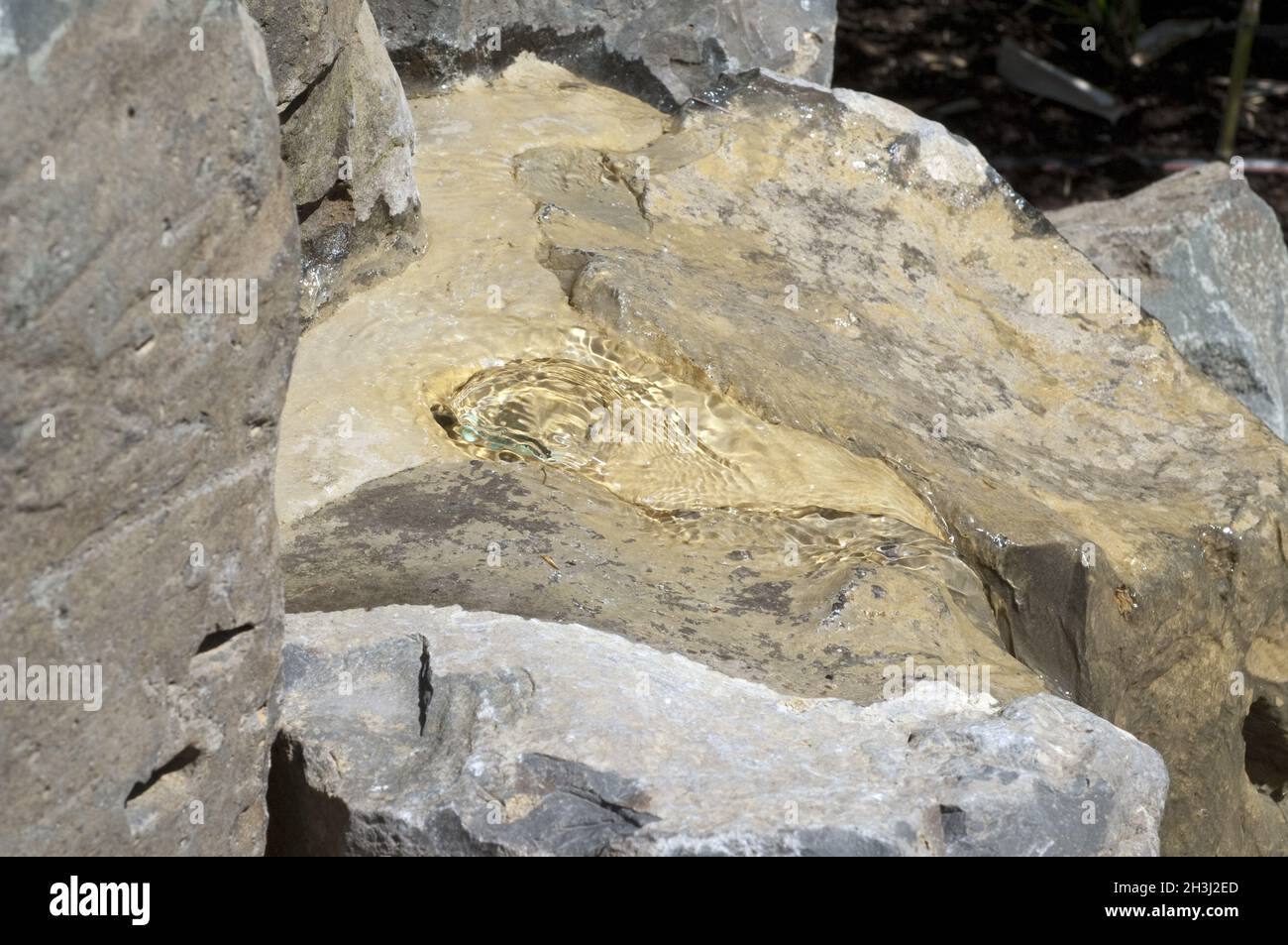 Spring stone, waterfall Stock Photo - Alamy
