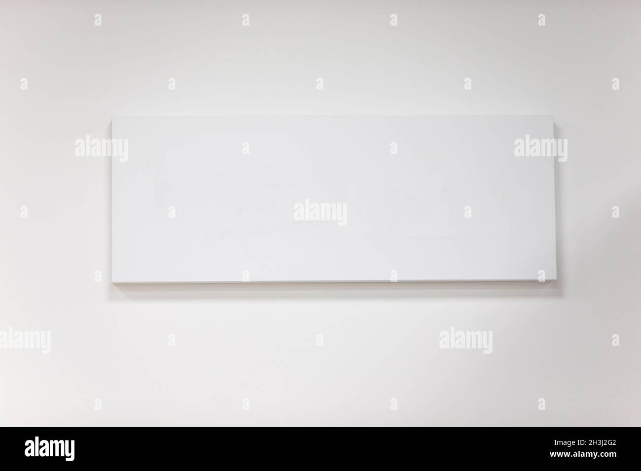Empty rectangular picture frame on a gray wall Stock Photo - Alamy