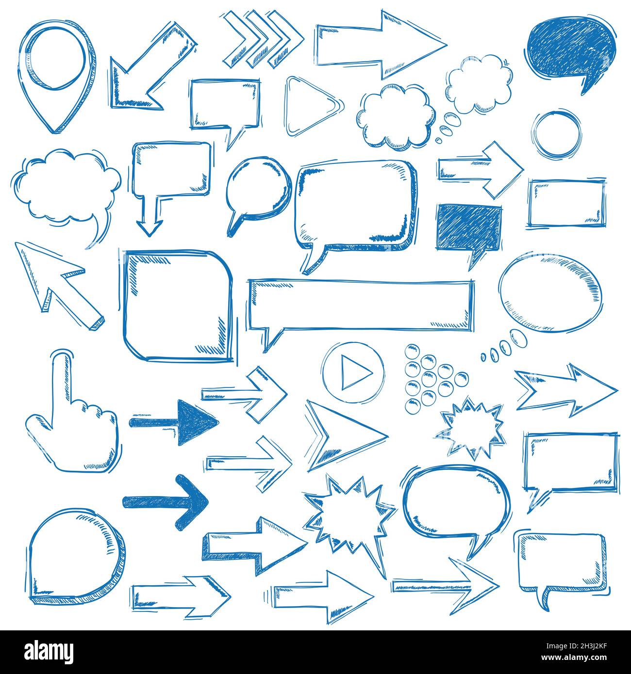 Handdrawn arrows hi-res stock photography and images - Alamy