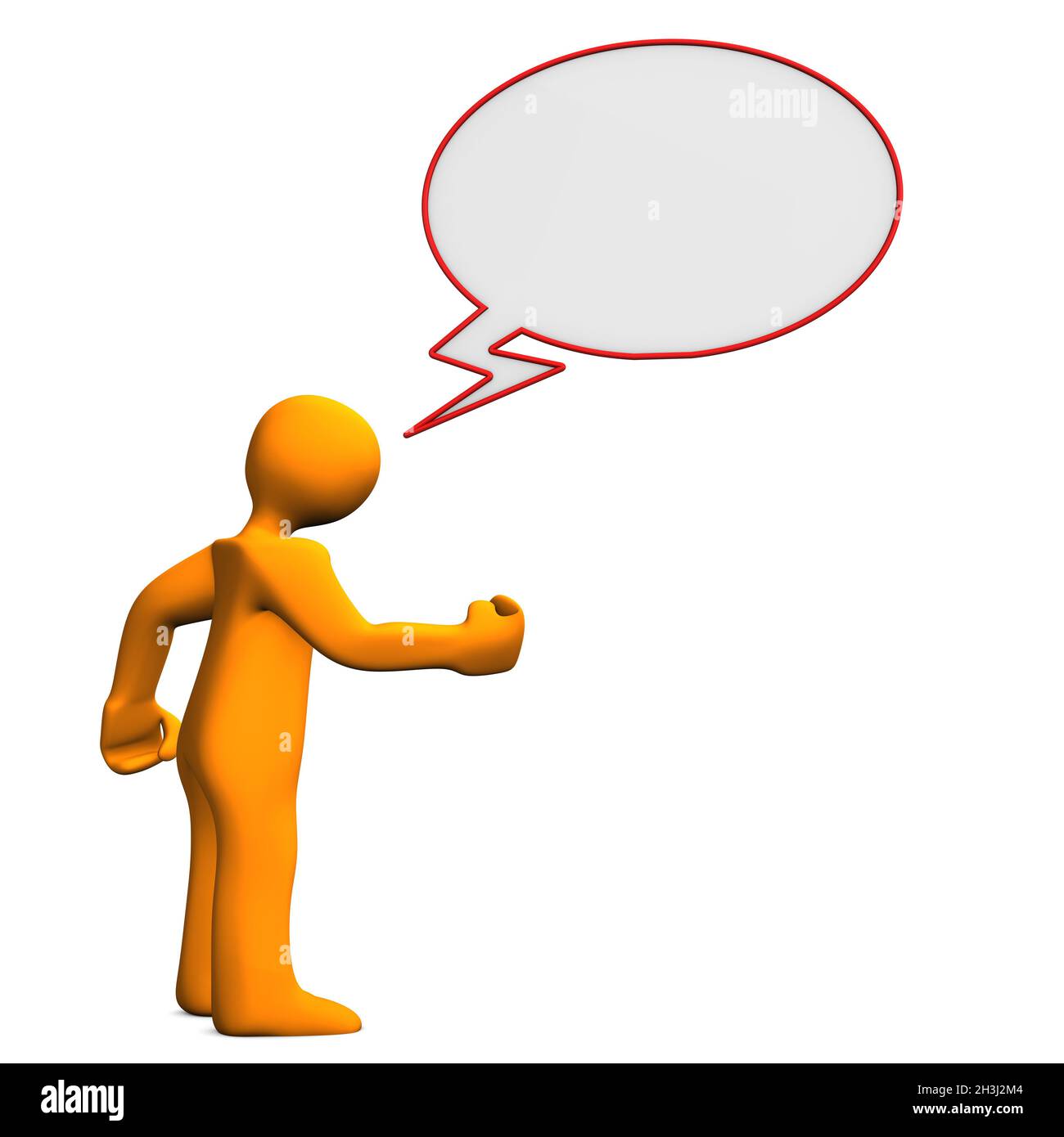 Cartoon angry man bubble hi-res stock photography and images - Alamy