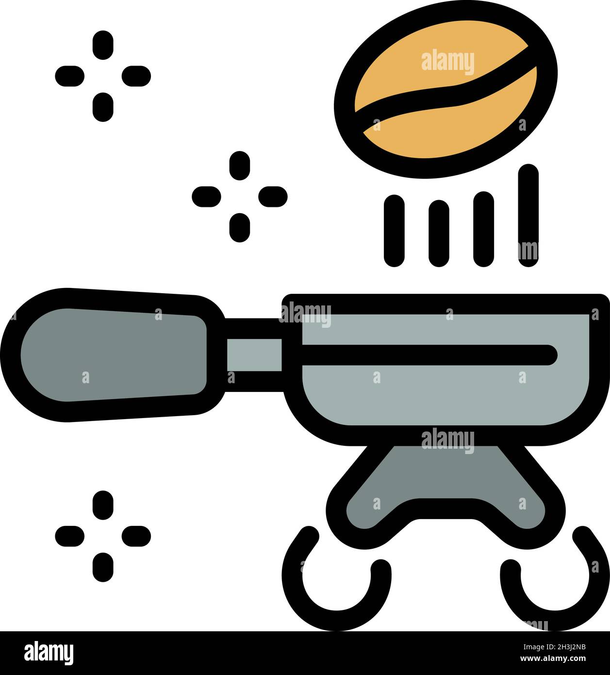 Temper for coffee icon. Outline temper for coffee vector icon thin line ...