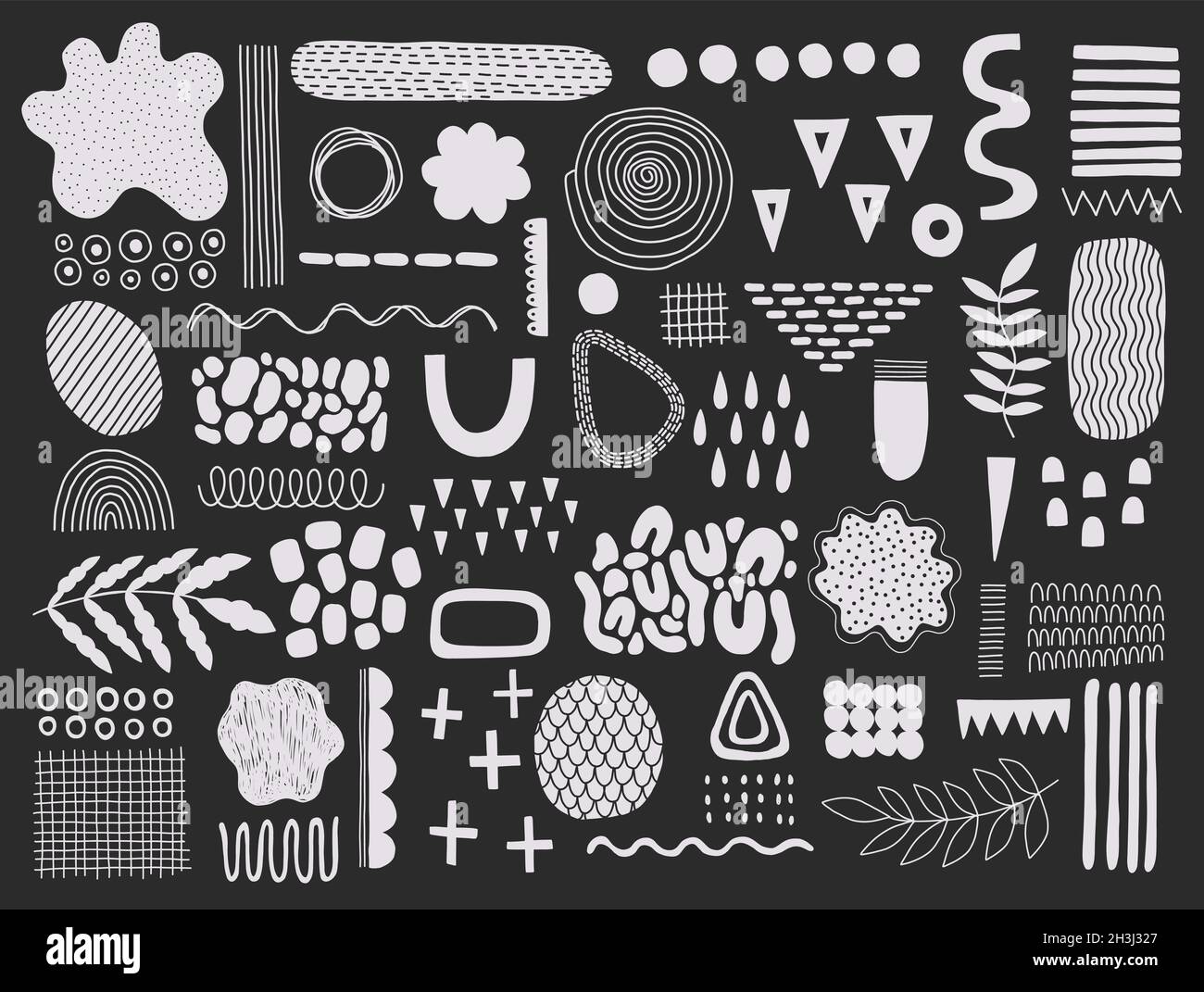 Set Abstract shape modern set.Design contemporary element.Memphis form ...