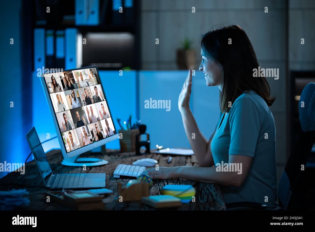 Remote Learning Video Conference Business Call Online Stock Photo - Alamy