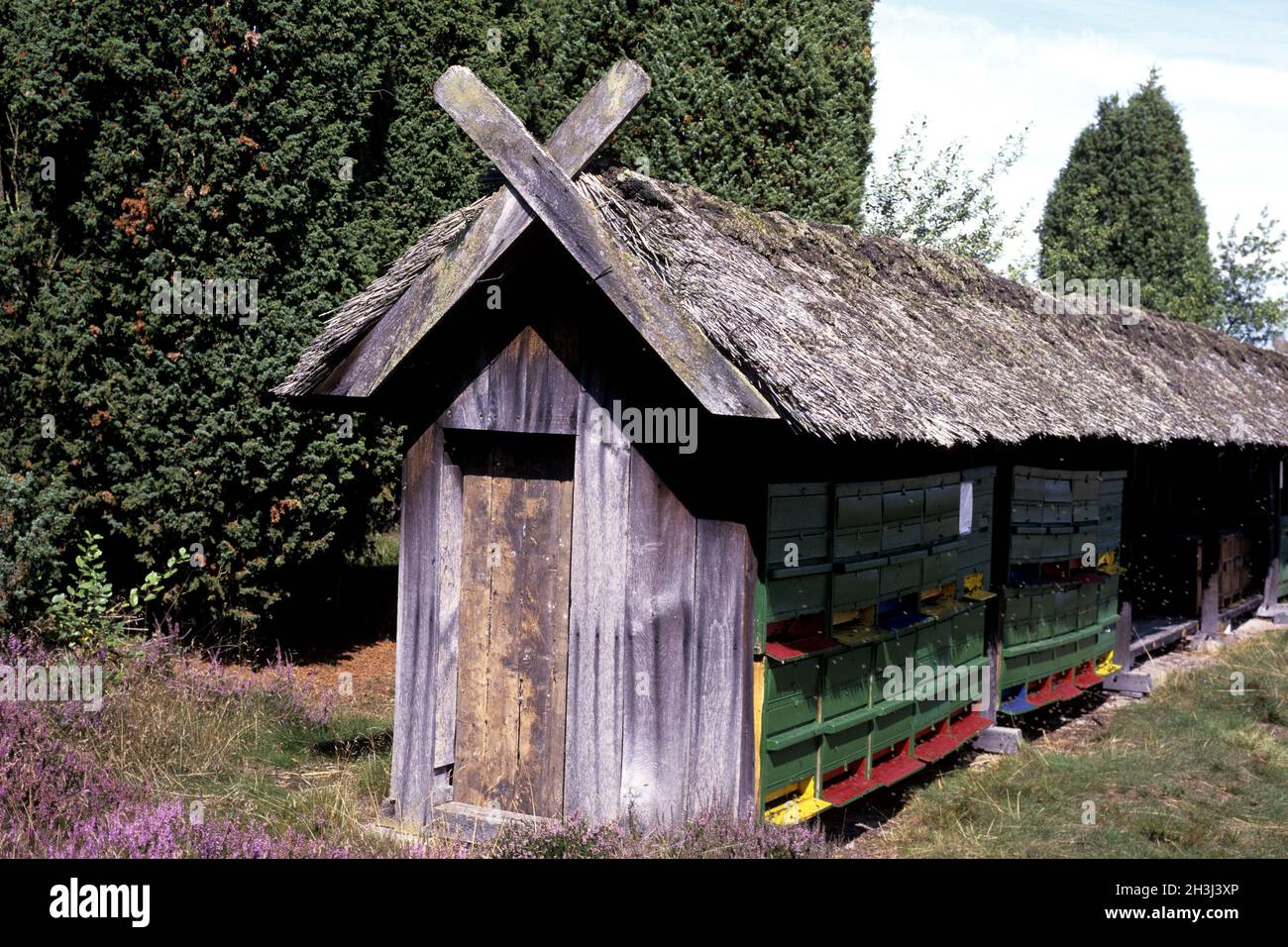 Bee house, beehive Stock Photo - Alamy